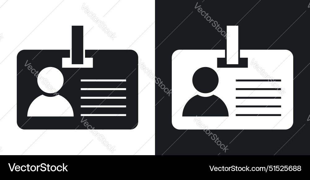 Id badge icon Royalty Free Vector Image - VectorStock