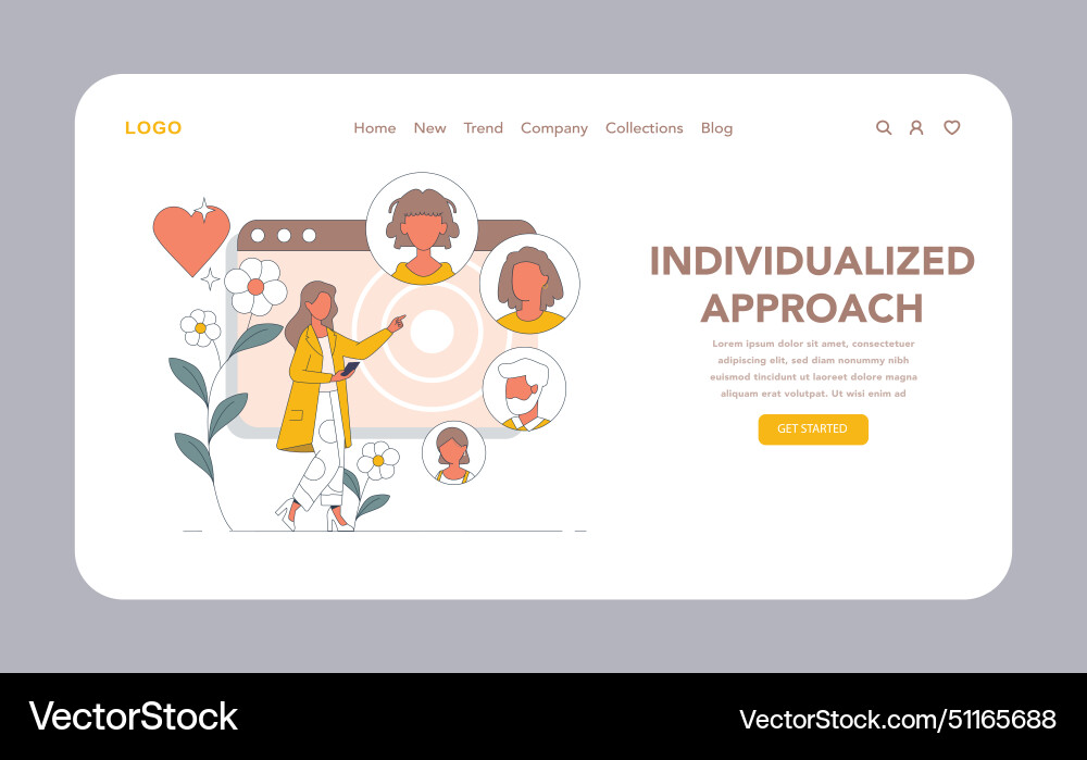 Personal development coach concept flat Royalty Free Vector