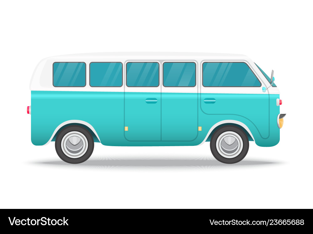 Retro bus concept for vintage Royalty Free Vector Image