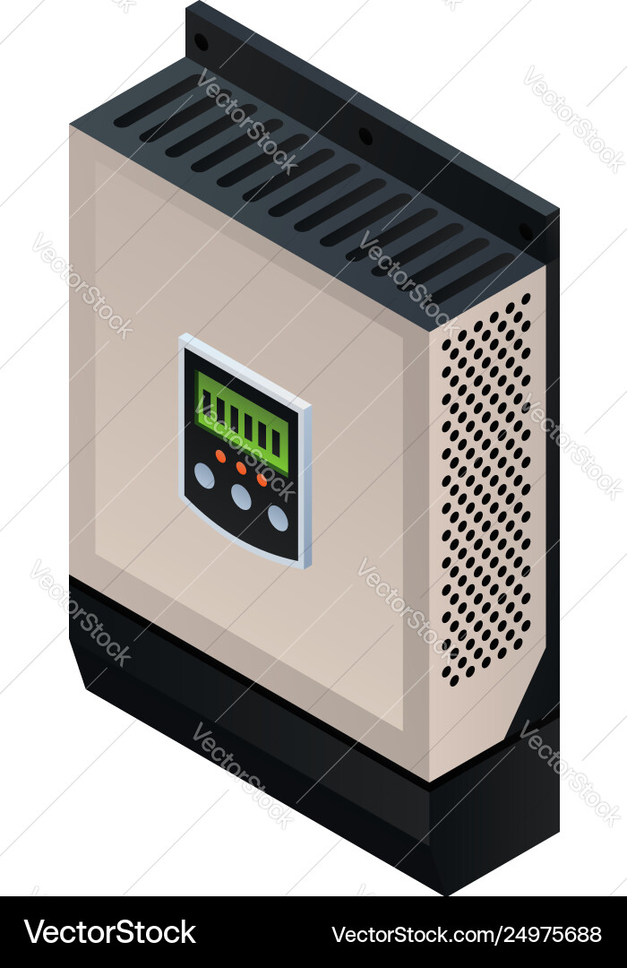 Solar Charge Inverter Controller Icon Royalty Free Vector