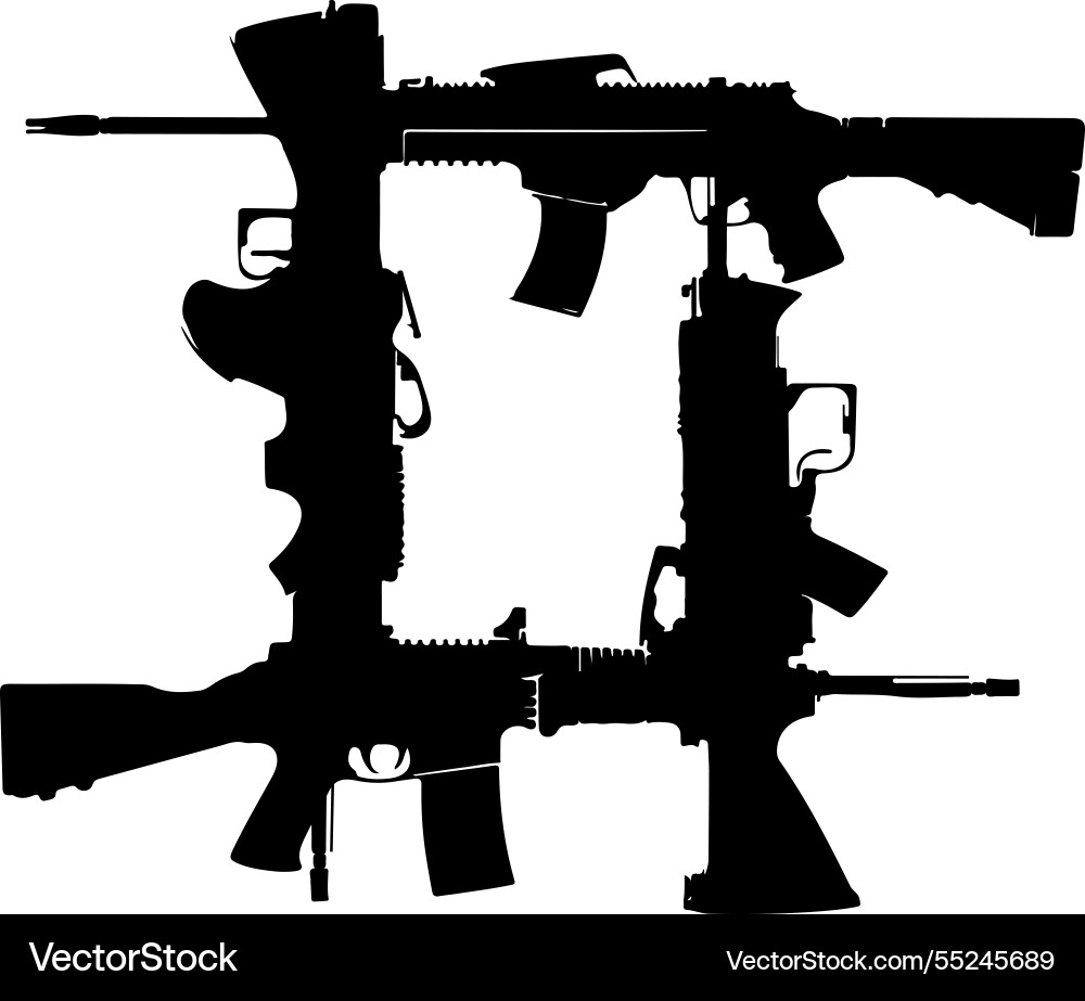 Assault rifle Royalty Free Vector Image - VectorStock