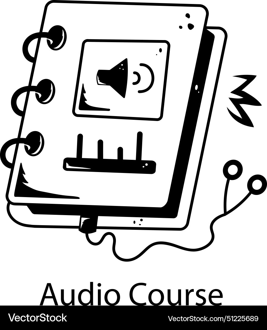 Audio course Royalty Free Vector Image - VectorStock