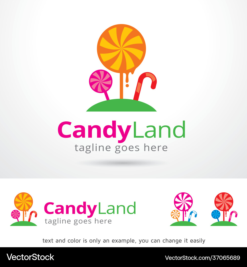 Candy logo template Royalty Free Vector Image - VectorStock
