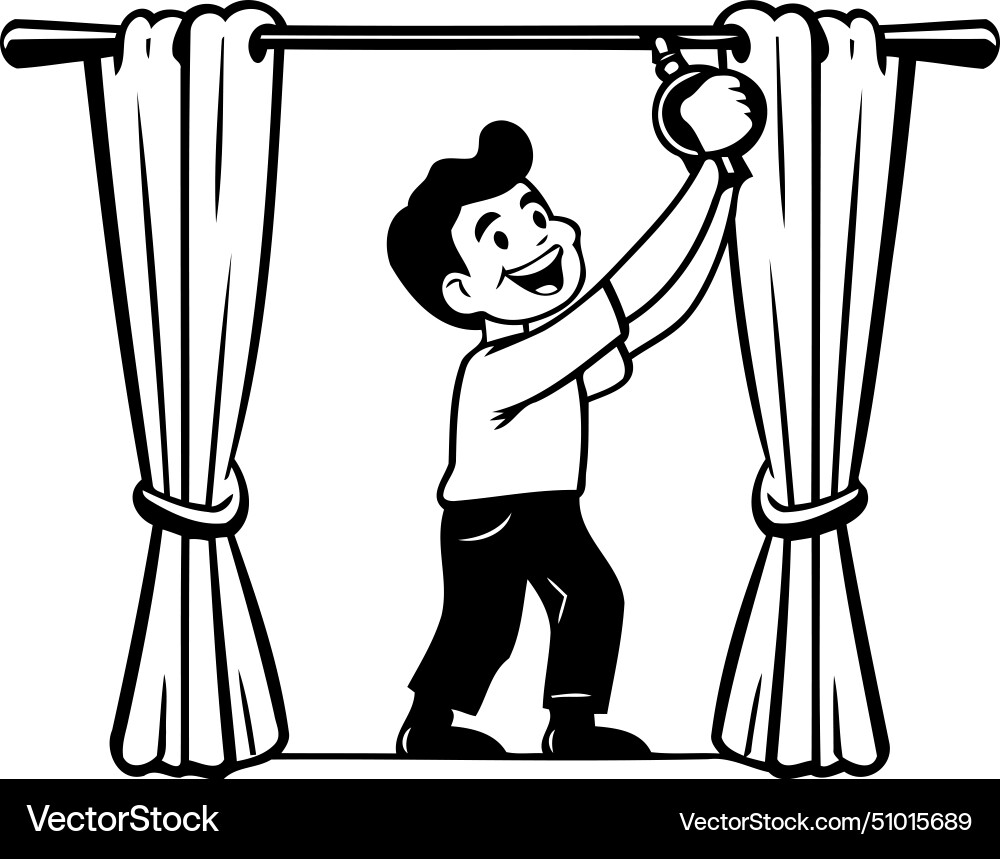 Cartoon character of a man doing pull-ups Vector Image