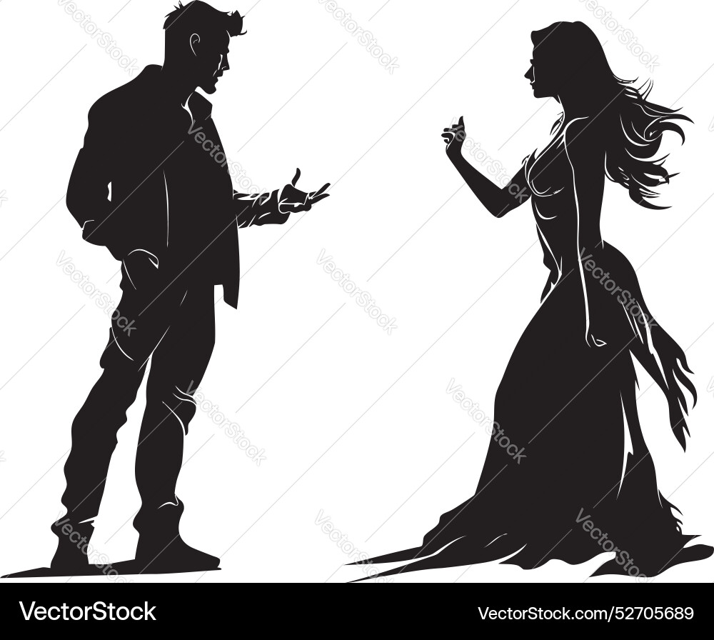 Enraged ensemble emblematic logo for angered pair Vector Image