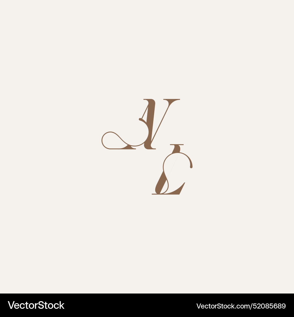 Initial monogram logo wedding concept design Vector Image