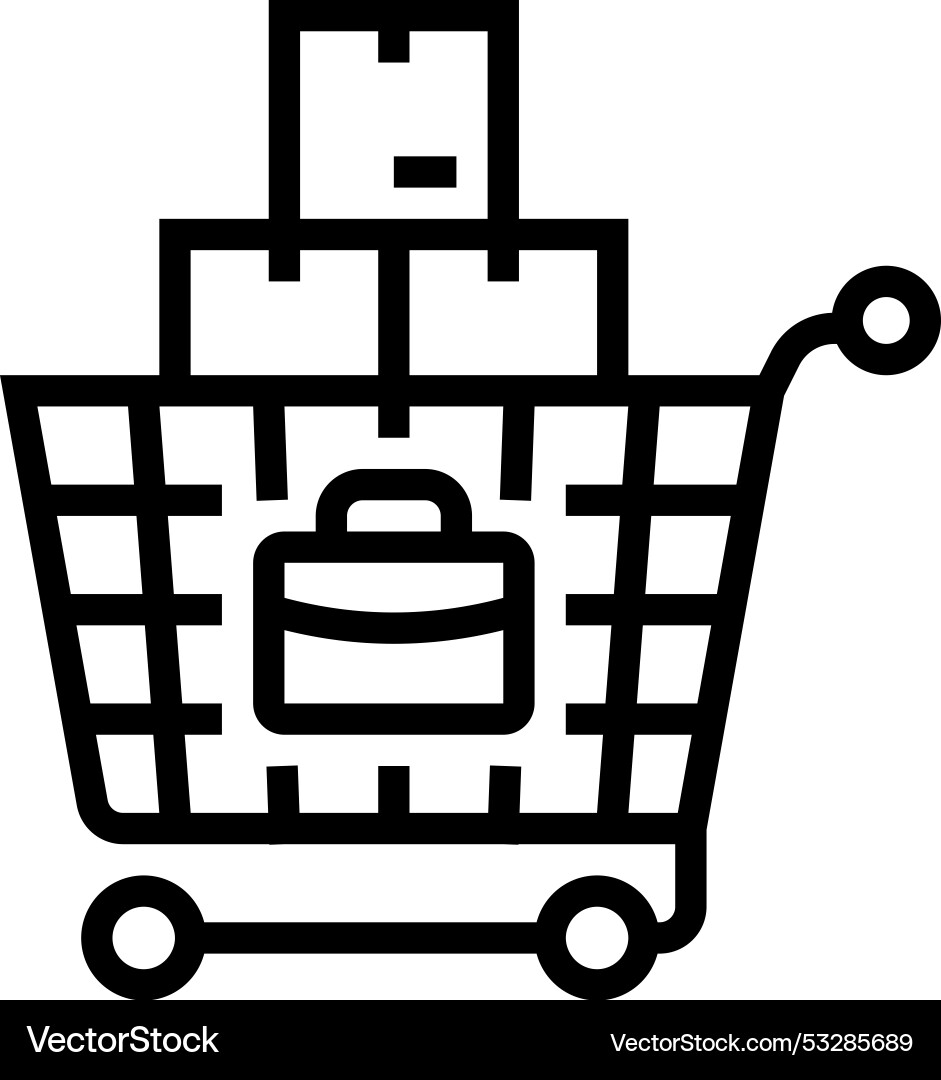 Procurement business process line icon Royalty Free Vector Procurement business process line icon Royalty Free Vector
