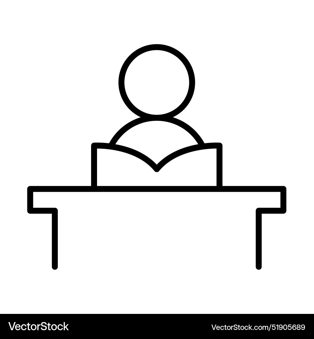 Reading icon in thin line style graphic design Vector Image