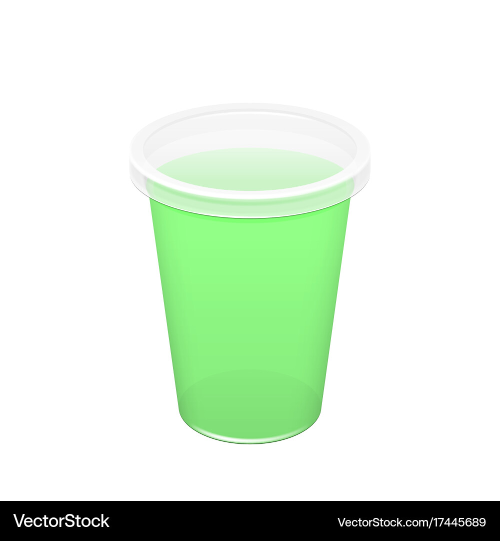 Realistic transparent disposable plastic cup Vector Image