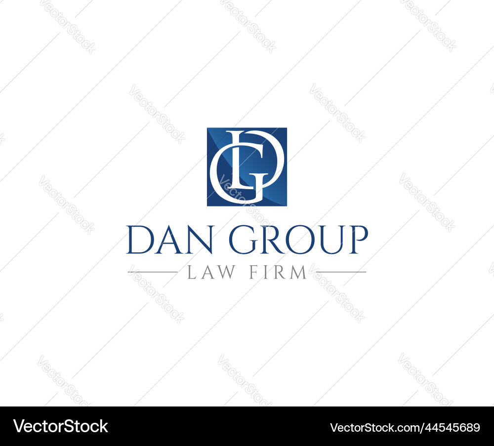 Simple initial letter dg logo design template Vector Image