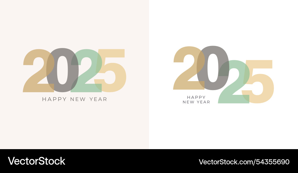 2025 number design template14 Royalty Free Vector Image