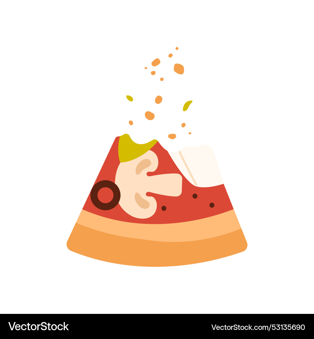 Pizza slices disappearing when bite and eat fast Vector Image
