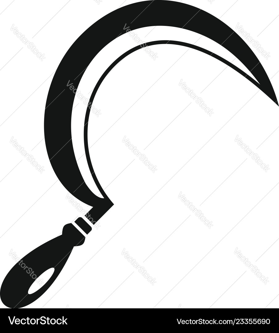 Sickle icon simple style Royalty Free Vector Image