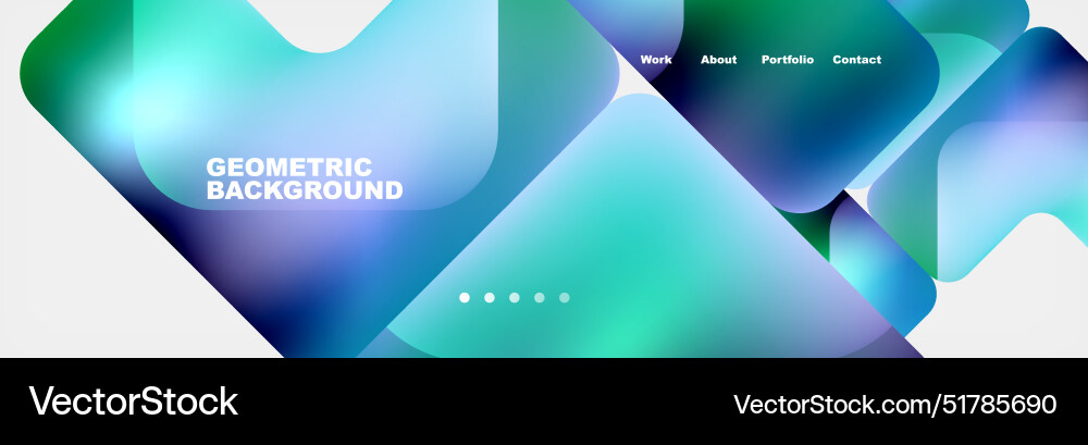 Square internet web page design template Vector Image