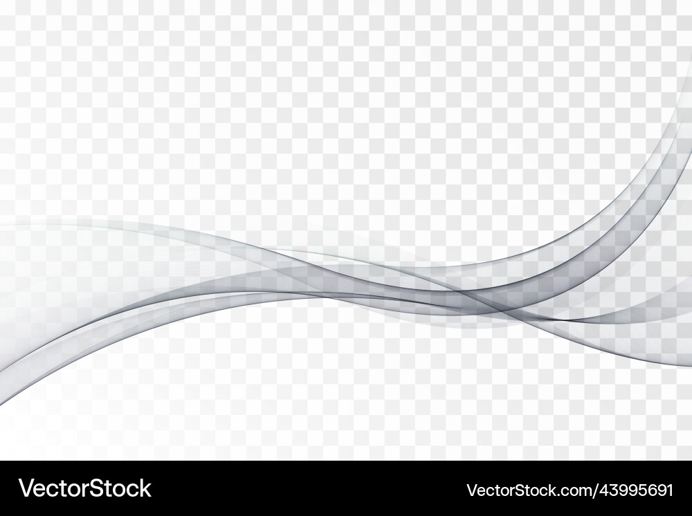 Abstract gray transparent wave light Royalty Free Vector
