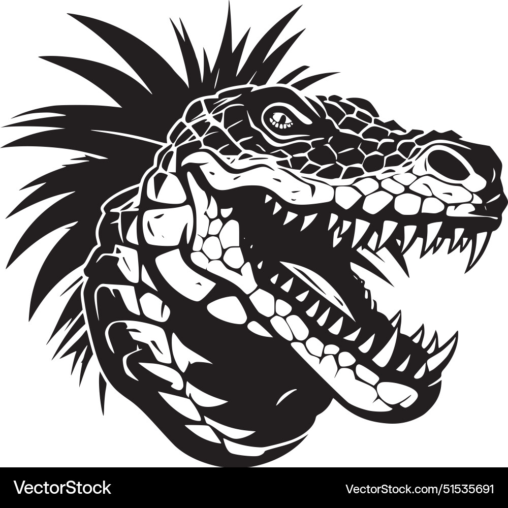 Alligator - minimalist and simple silhouette Vector Image