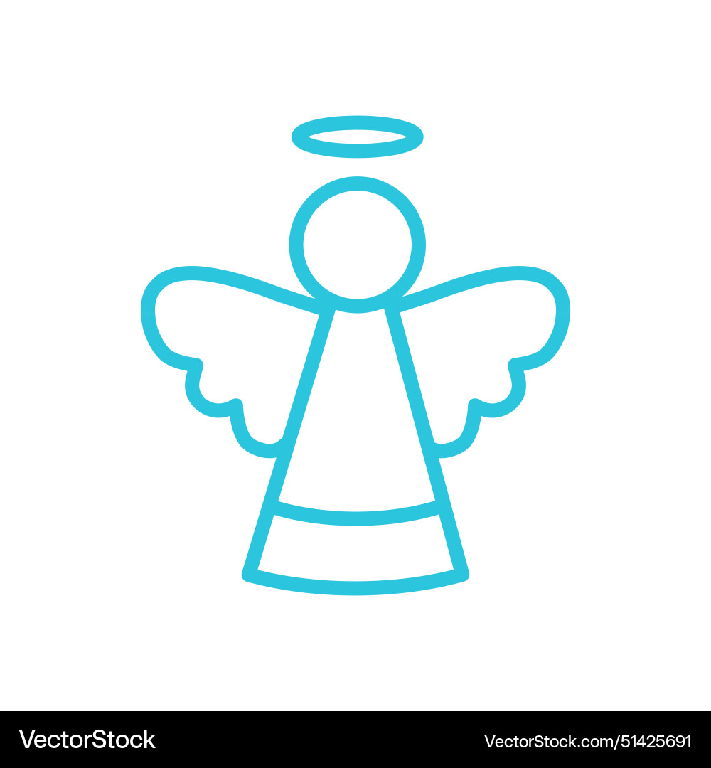 Angel icon isolated on white background from Vector Image