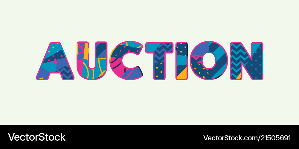 Auction concept word art Royalty Free Vector Image