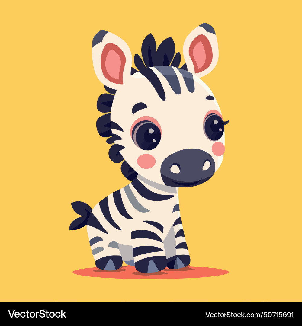 Cartoon zebra perfect for children Royalty Free Vector Image