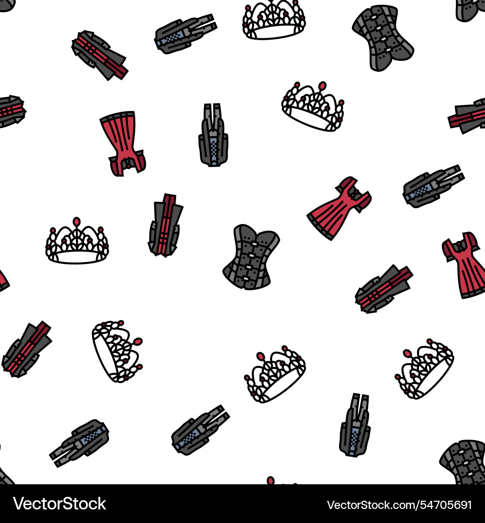 Goth subculture punk gothic y2k seamless pattern Vector Image