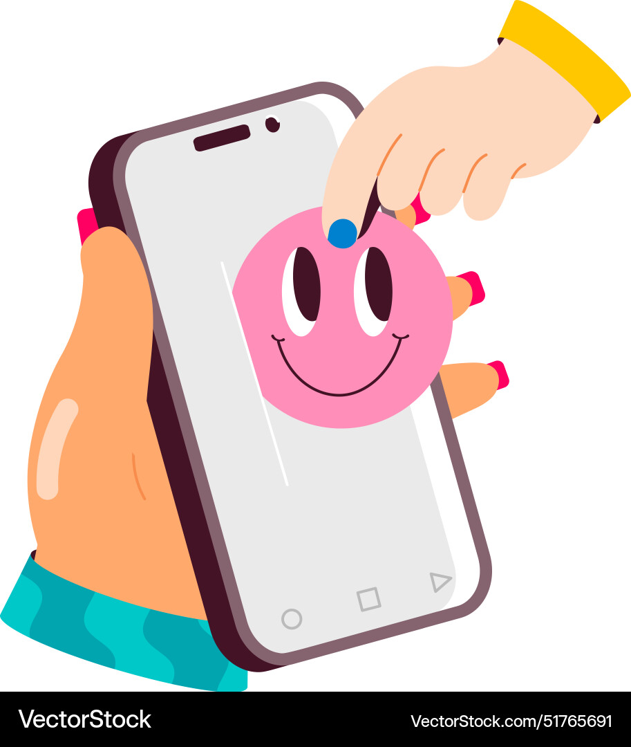 Grab this flat sticker of online feedback Vector Image