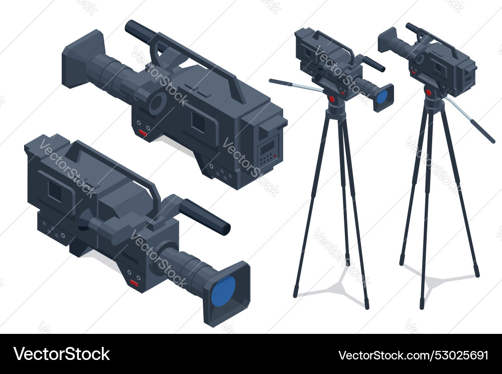 Isometric professional digital video camera Vector Image