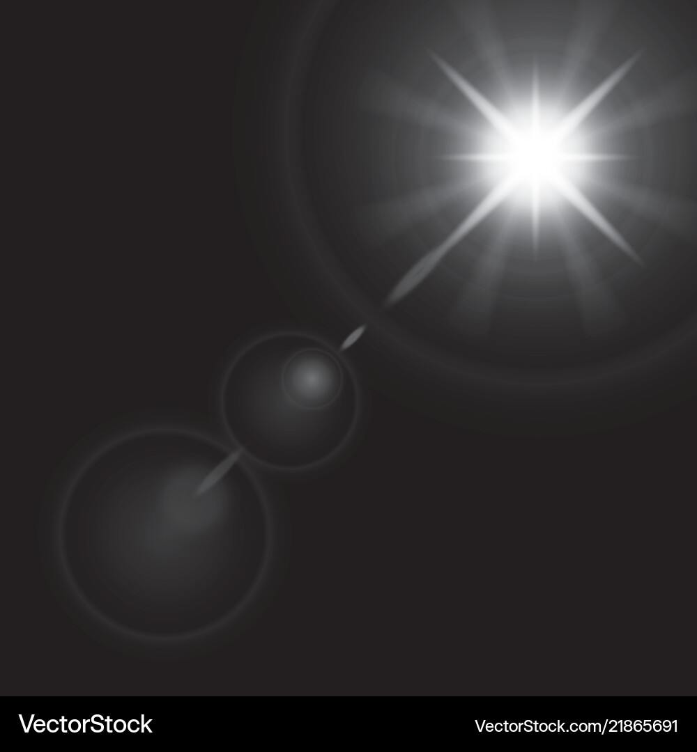 Lens Flare Glow Starburst Effect Royalty Free Vector Image