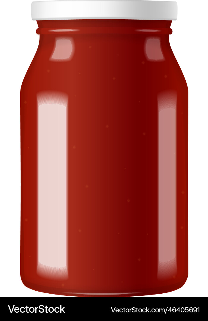 Realistic glass jar Royalty Free Vector Image - VectorStock