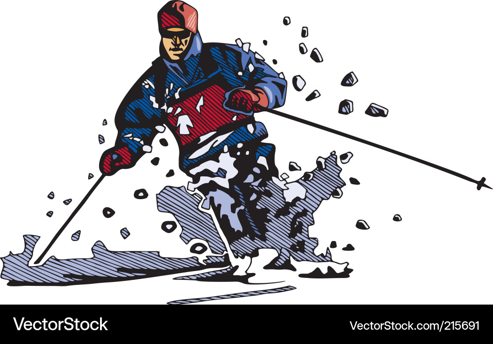 Skiing Royalty Free Vector Image - VectorStock