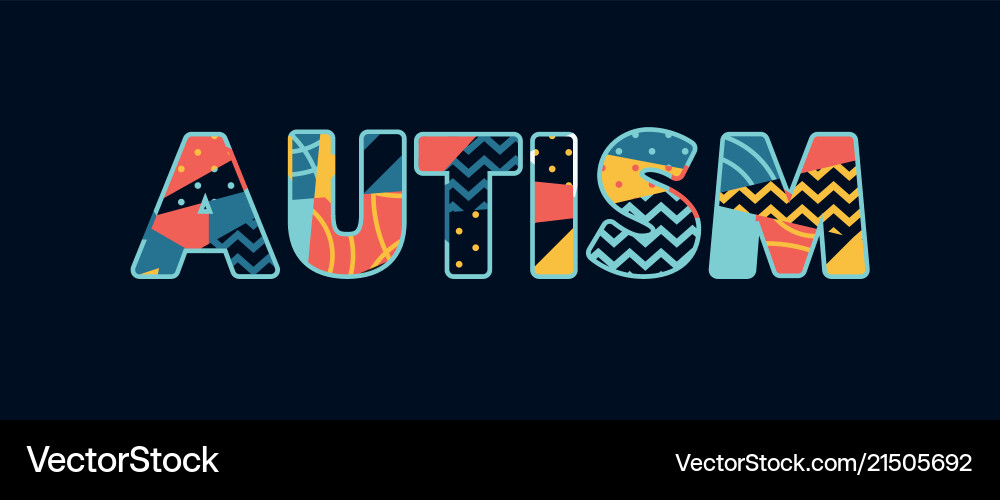 Autism concept word art Royalty Free Vector Image