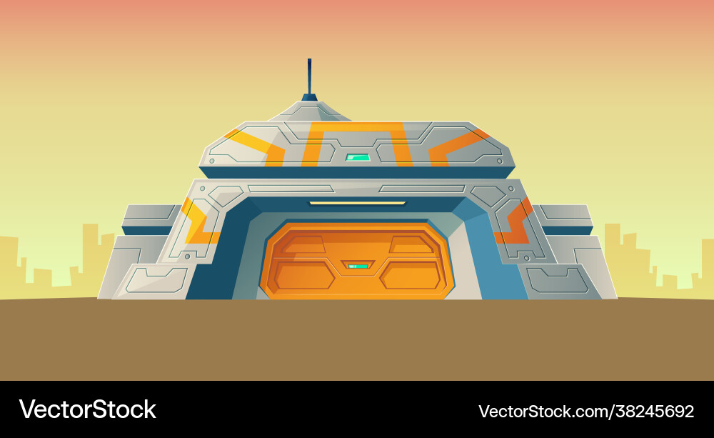 Cartoon bunker scientific laboratory for creation Vector Image