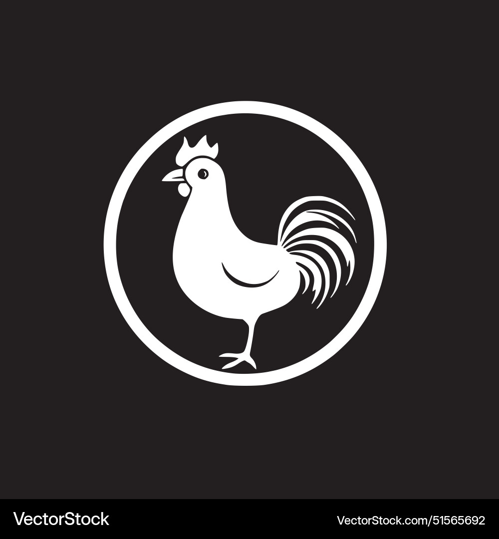Chicken - minimalist and simple silhouette Vector Image