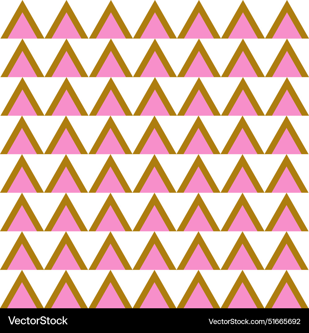 Gold pink design triangles pattern texture Vector Image