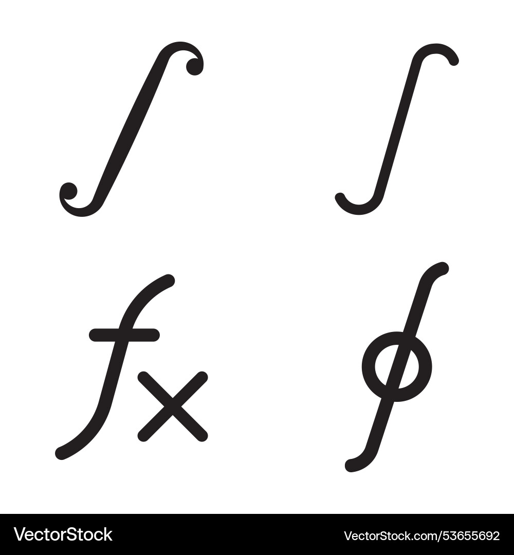 Mathematics integral icon Royalty Free Vector Image