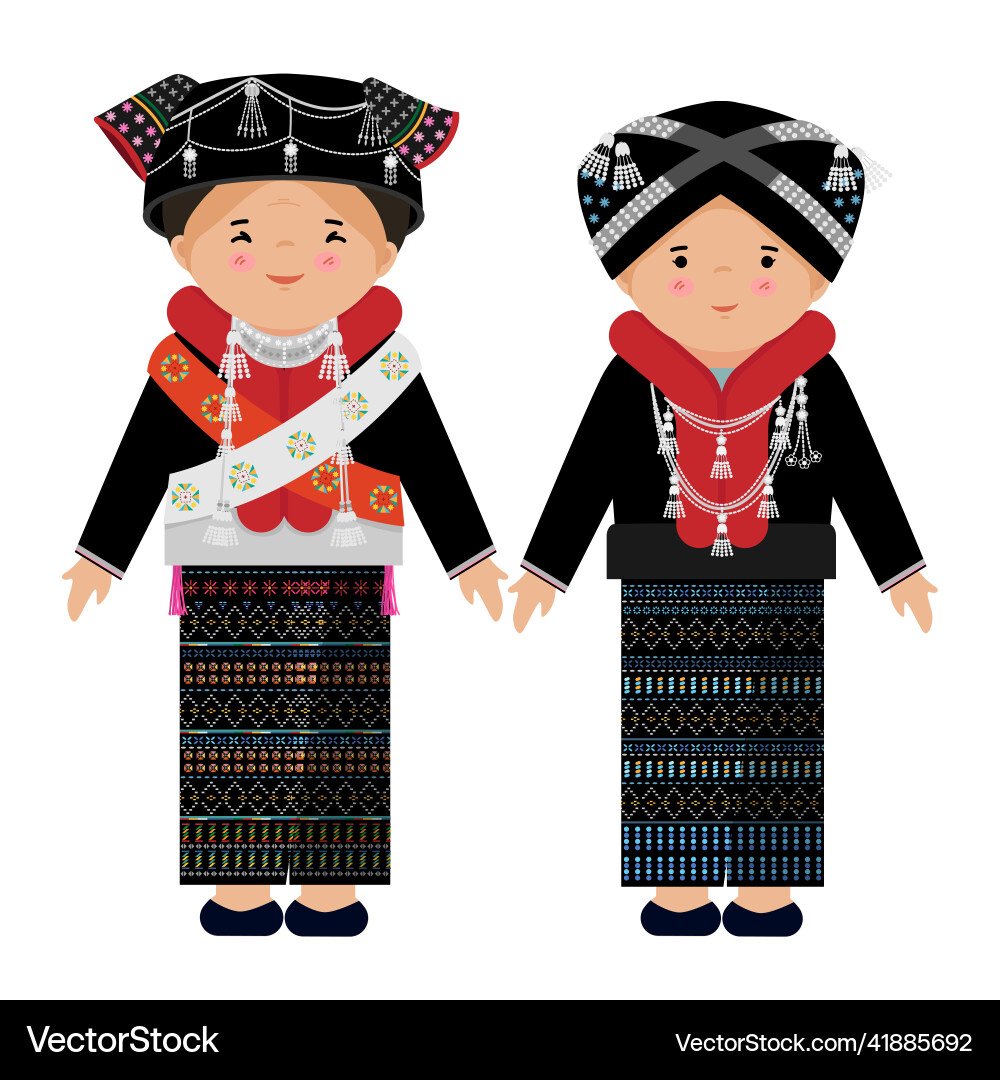 Mien people Royalty Free Vector Image - VectorStock