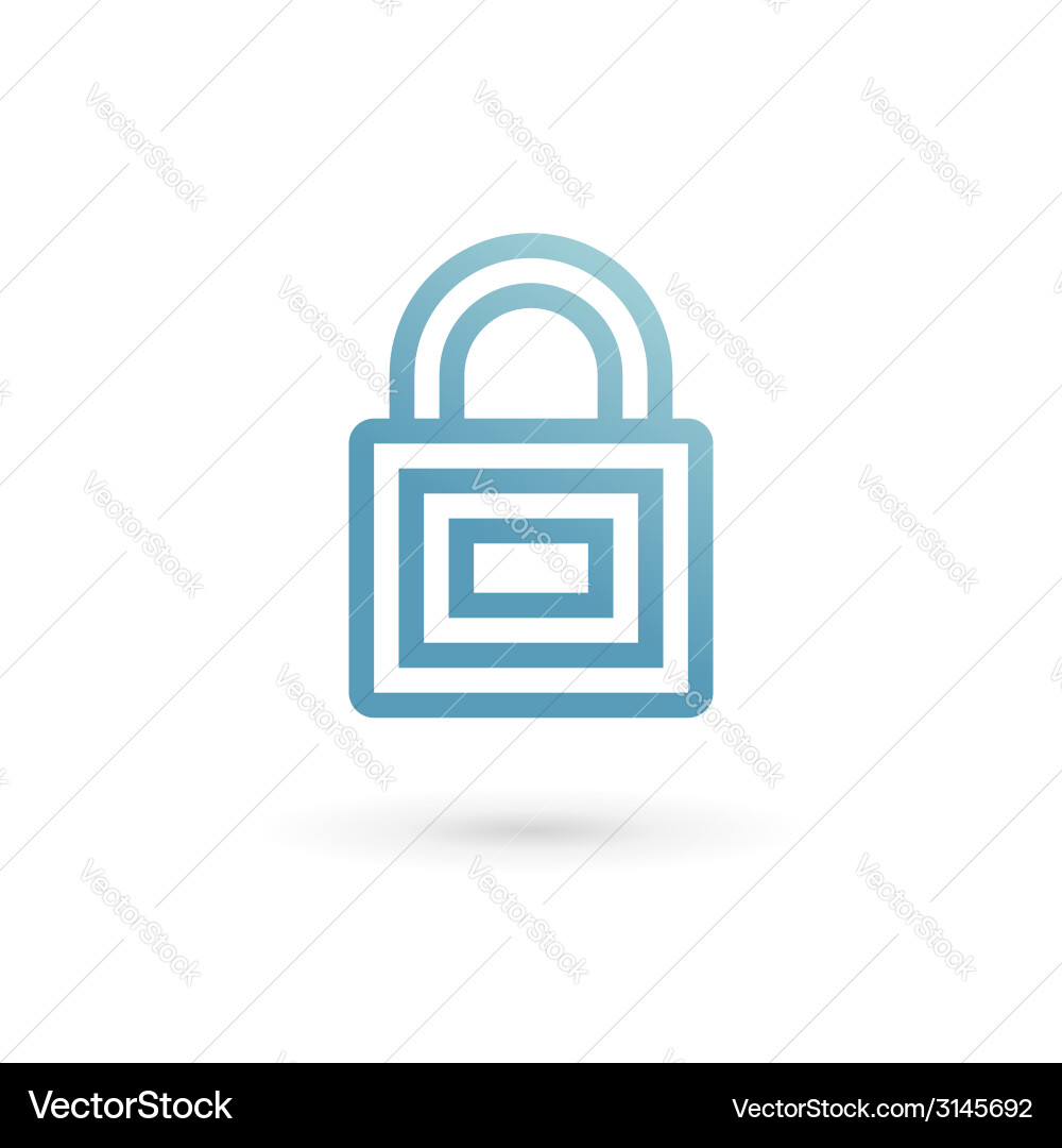 Secure lock logo icon Royalty Free Vector Image
