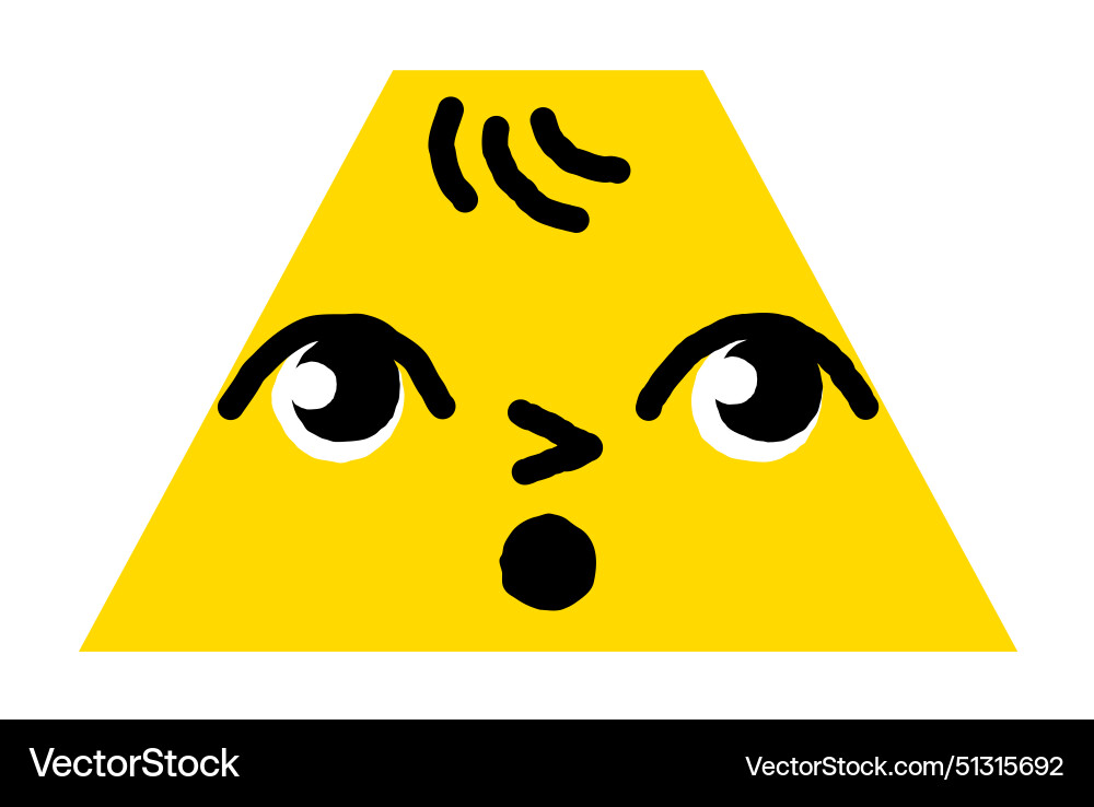 Trapezoid geometric figure Royalty Free Vector Image