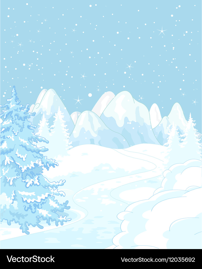 Winter landscape Royalty Free Vector Image - VectorStock