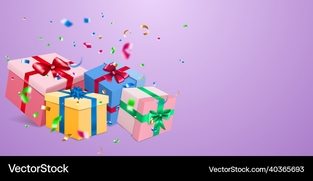 Background with gift boxes Royalty Free Vector Image