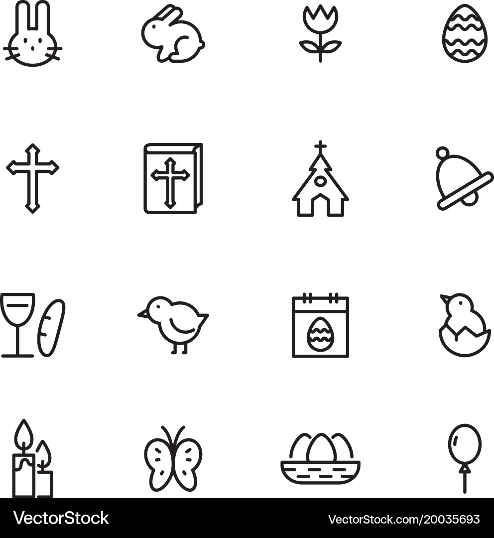 Easter outline icon Royalty Free Vector Image - VectorStock