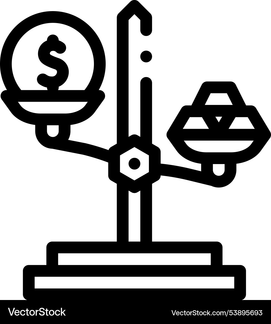 Gold teeth icon thin linear style design isolated Vector Image