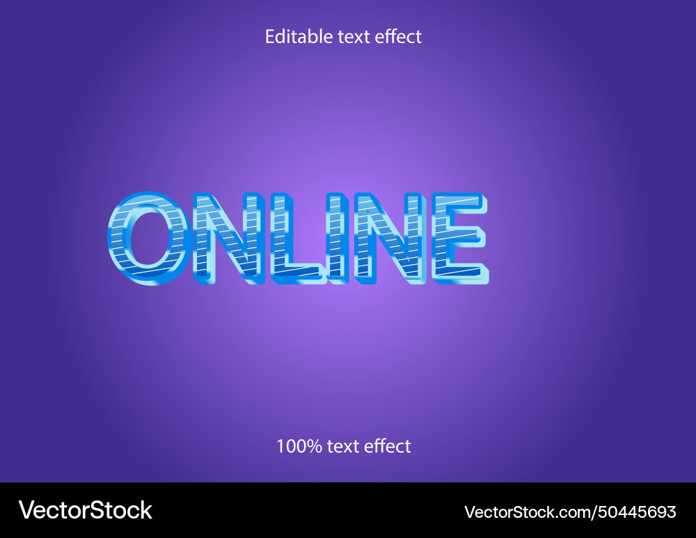 Online text effect Royalty Free Vector Image - VectorStock