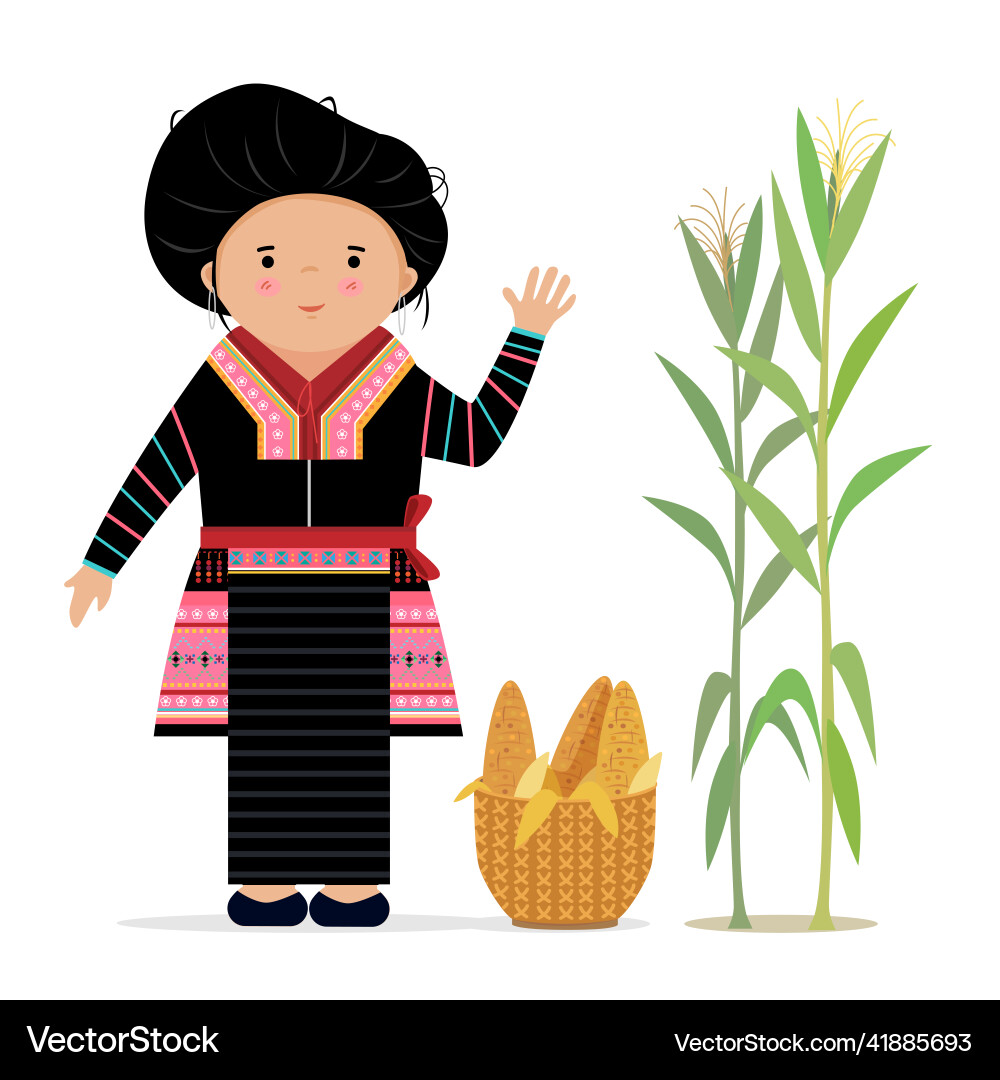 Vietnam rot hmong Lizenzfreies Vektorbild - VectorStock