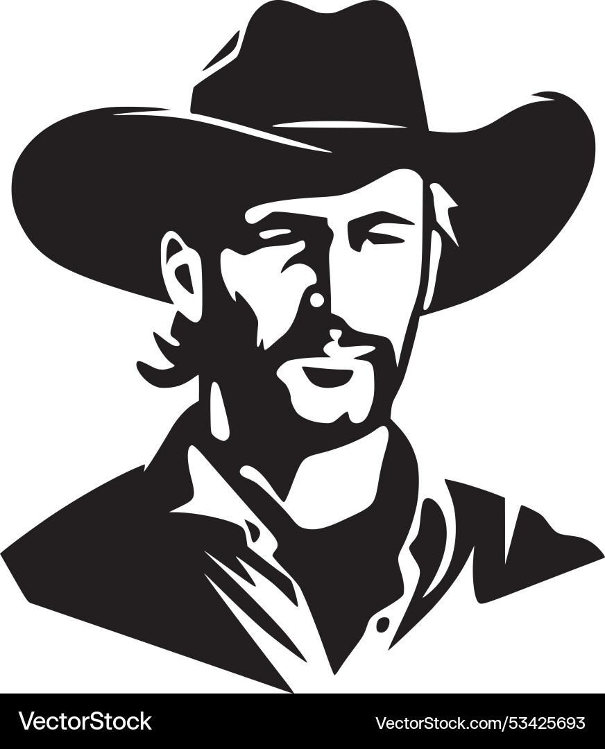 Western - black and white Royalty Free Vector Image