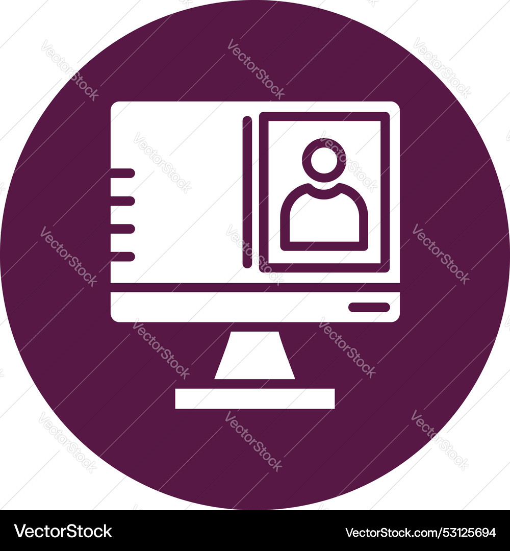 Accounts glyph circle icon Royalty Free Vector Image