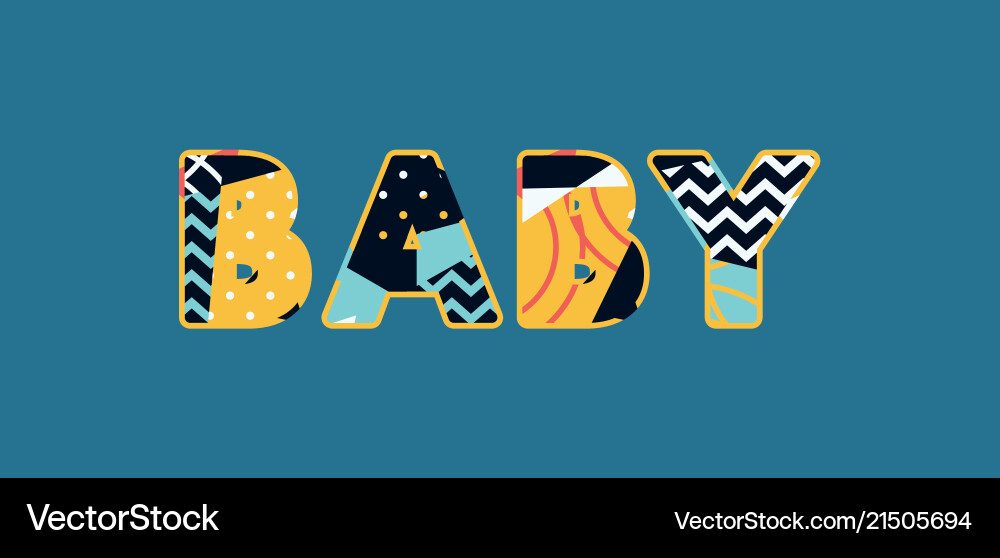 Baby concept word art Royalty Free Vector Image