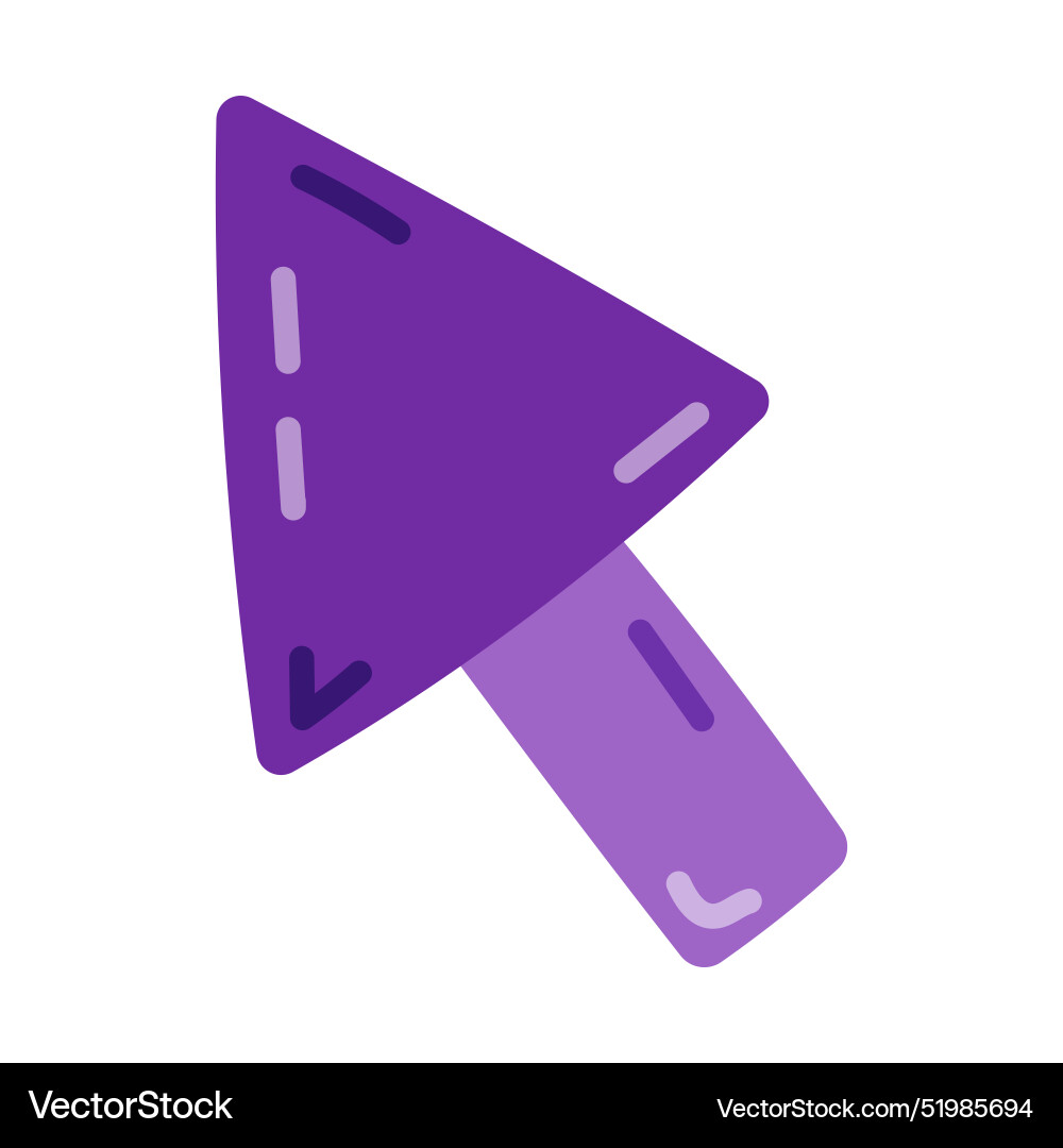 Cute cartoon mouse cursor in hand drawn style Vector Image