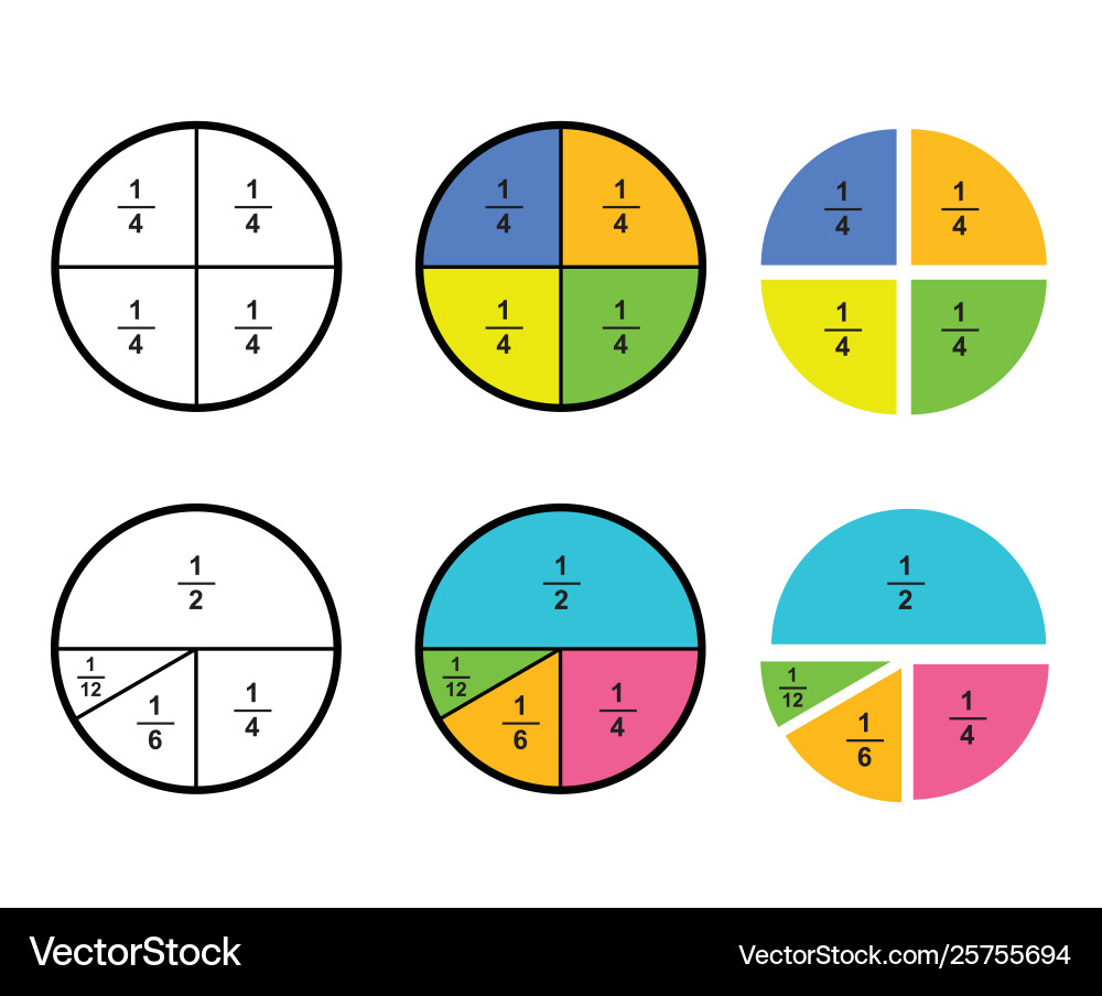 Fraction mathematics calculator simplifyi Vector Image