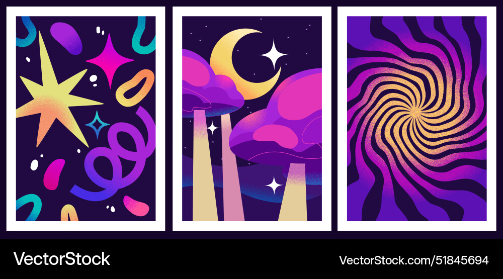Funny space posters Royalty Free Vector Image - VectorStock