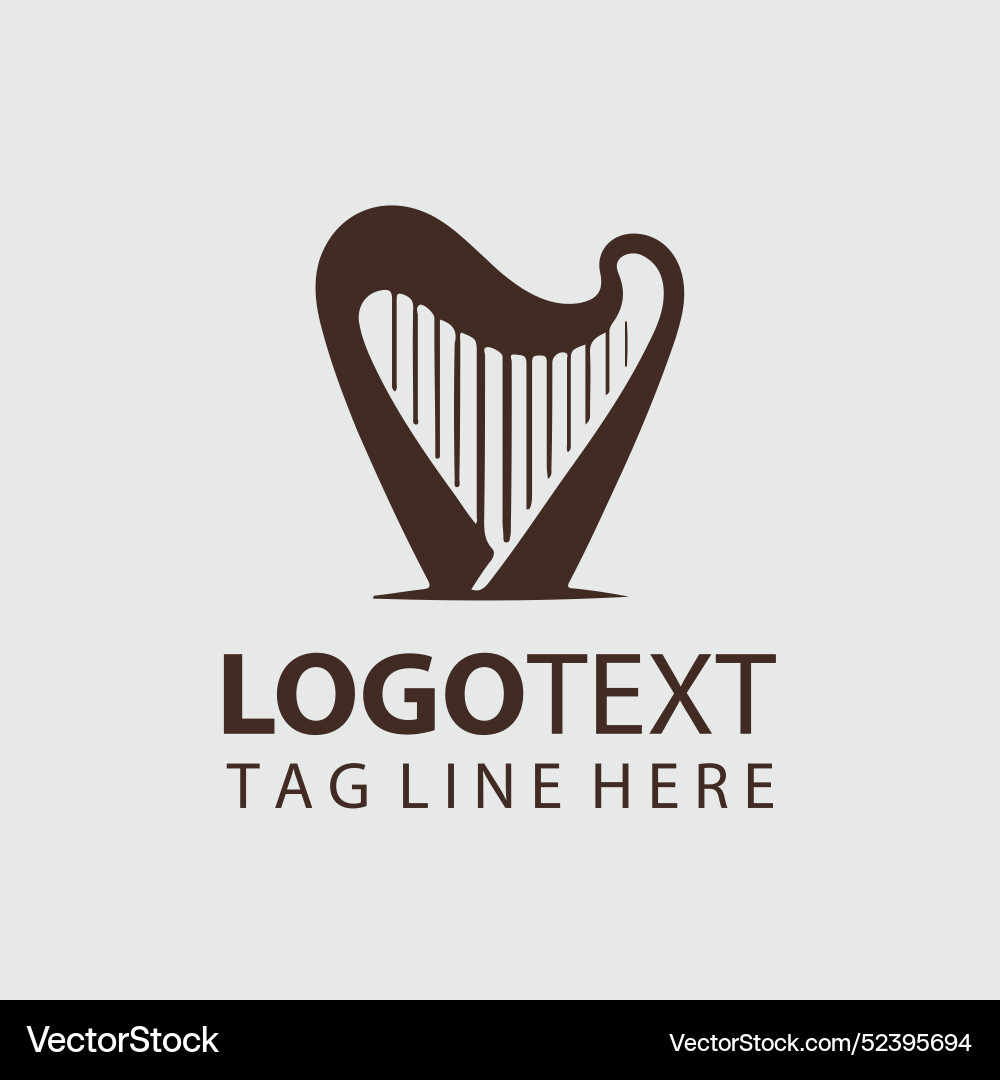 Harp logo Royalty Free Vector Image - VectorStock